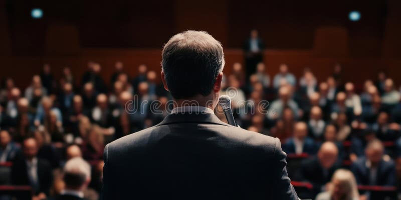 Professional Conference Speaker Stock Photo - Image of auditorium ...