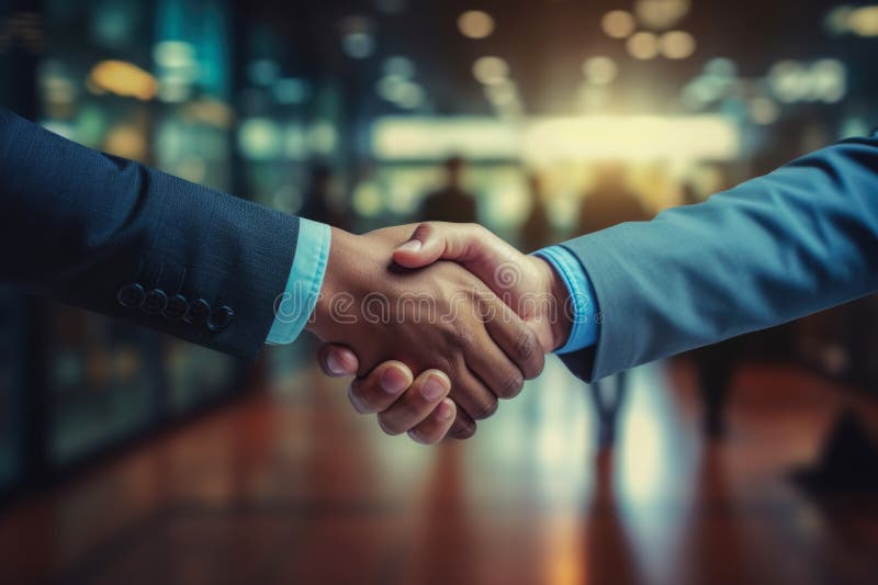 Professional Connection As Candidate and Interviewer Shake Hands ...