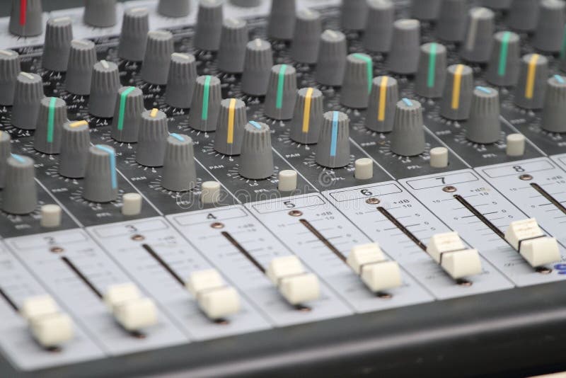 Professional Console in Recording Studio Stock Photo - Image of ...