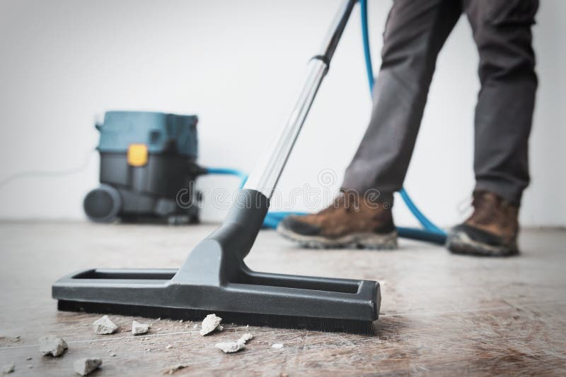 Professional Construction Cleaning Service with Powerful Vacuum Cleaner ...
