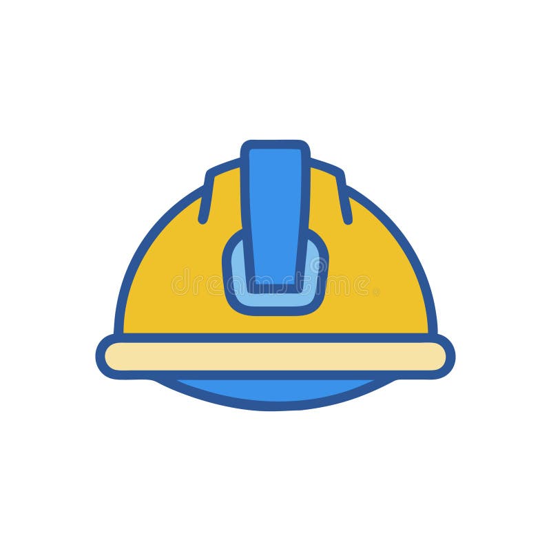 Professional Construction Helmet Icon for Safety Stock Illustration ...