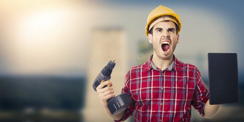 Professional Construction Isolated Stock Image - Image of builder ...