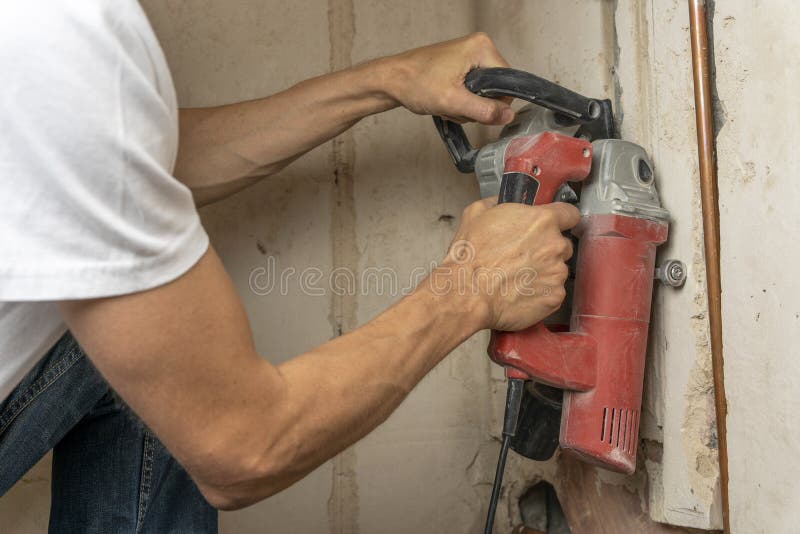 Professional Construction Power Tool for Cutting Strob Stock Image ...