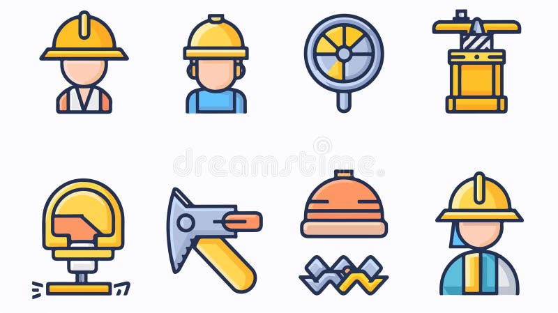 Professional Construction Worker Icon for Building Projects and ...