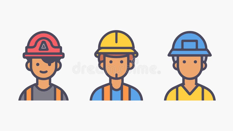 Professional Construction Worker Icon for Industry Projects and ...