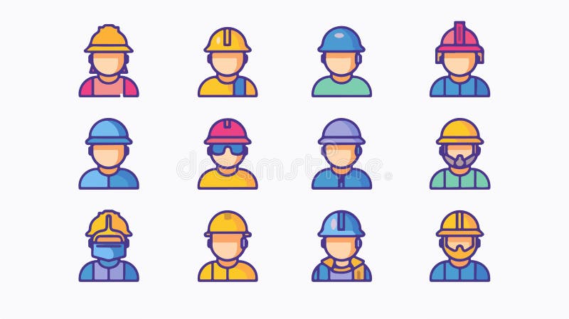 Professional Construction Worker Icon for Industry Projects and ...
