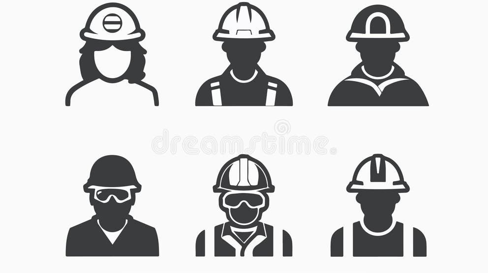 Professional Construction Worker Icon for Construction Related Projects ...