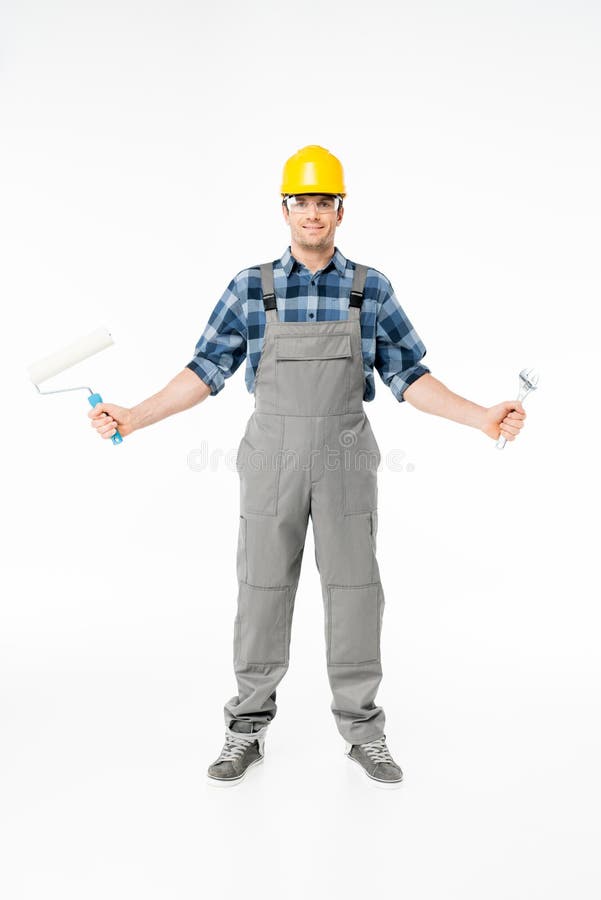 Professional Construction Workers Stock Image - Image of equipment ...
