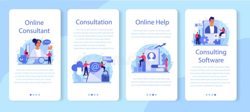 Professional Consulting Mobile Application Banner Set. Research Stock ...