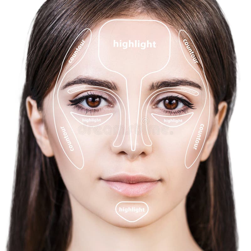 Professional Contouring Face Make-up. Stock Image - Image of makeover ...