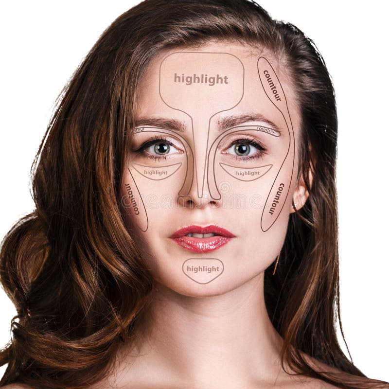 Professional Contouring Face Make-up. Stock Photo - Image of contouring ...