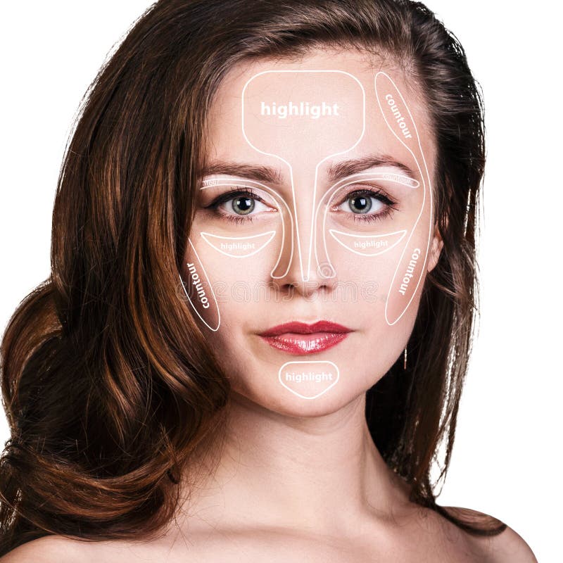 Professional Contouring Face Make-up. Stock Photo - Image of beauty ...
