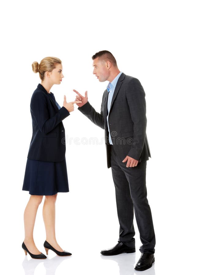 Professional Conversation between Businesspeople Stock Image - Image of ...