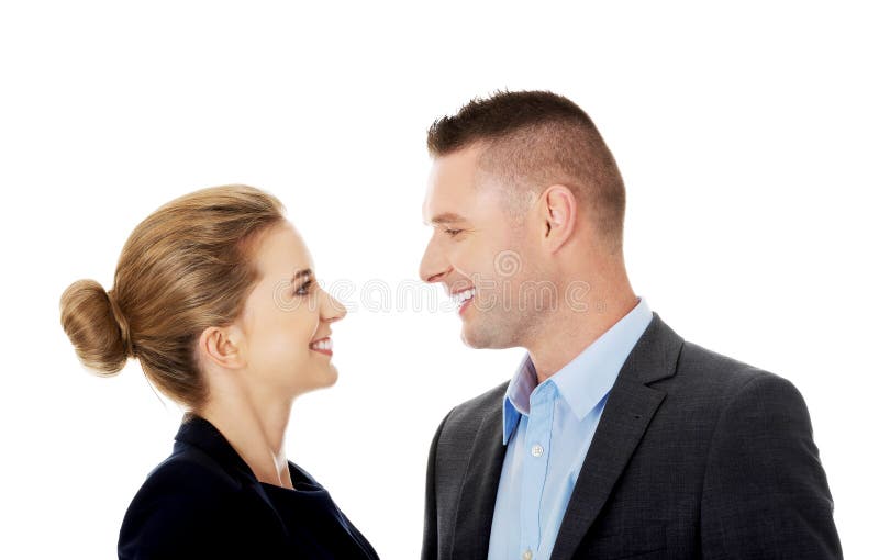 Professional Conversation between Businesspeople Stock Photo - Image of ...