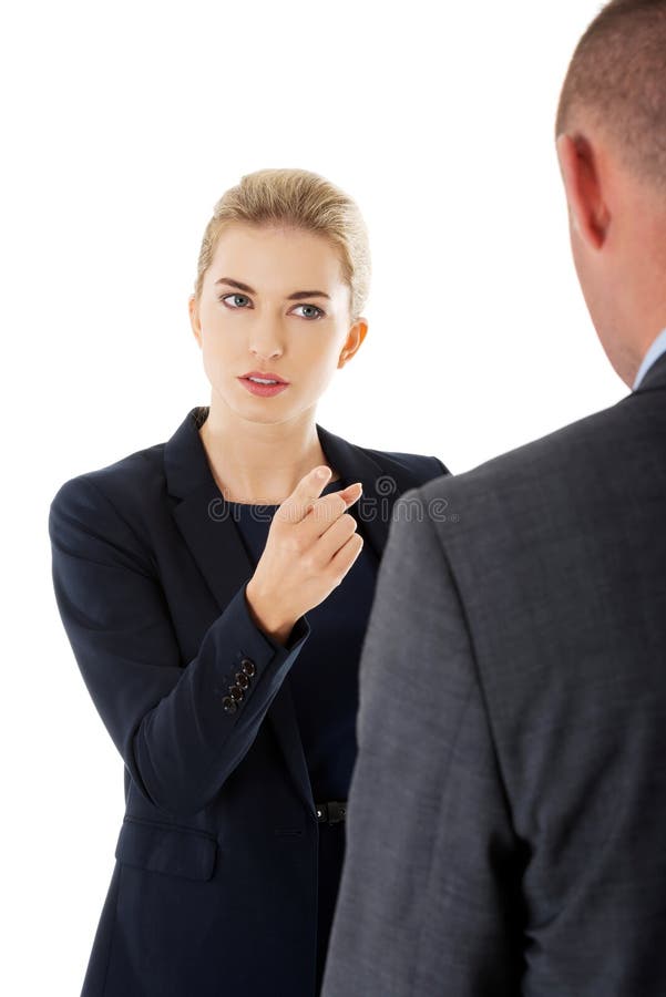 Professional Conversation between Businesspeople Stock Image - Image of ...