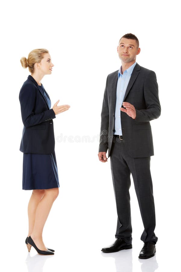 Professional Conversation between Businesspeople Stock Image - Image of ...