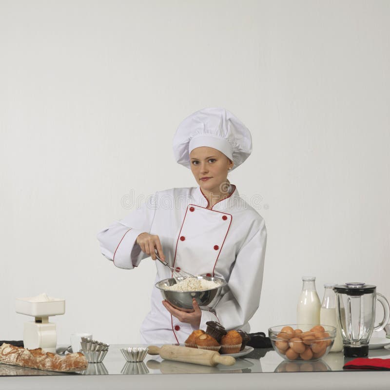 Woman Chef stock photo. Image of industry, chef, attractive - 32398844