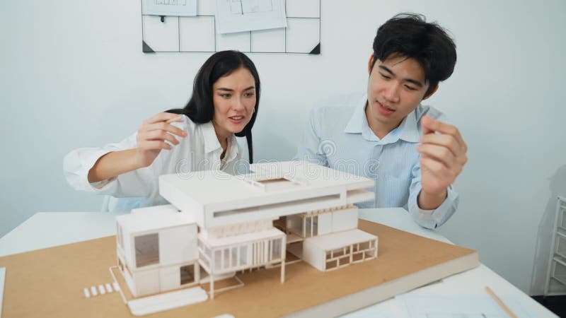 Professional Cooperate Architect Team Checking House Structure ...