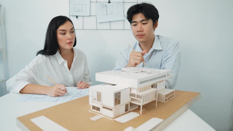 Professional Cooperate Architect Team Checking House Structure ...