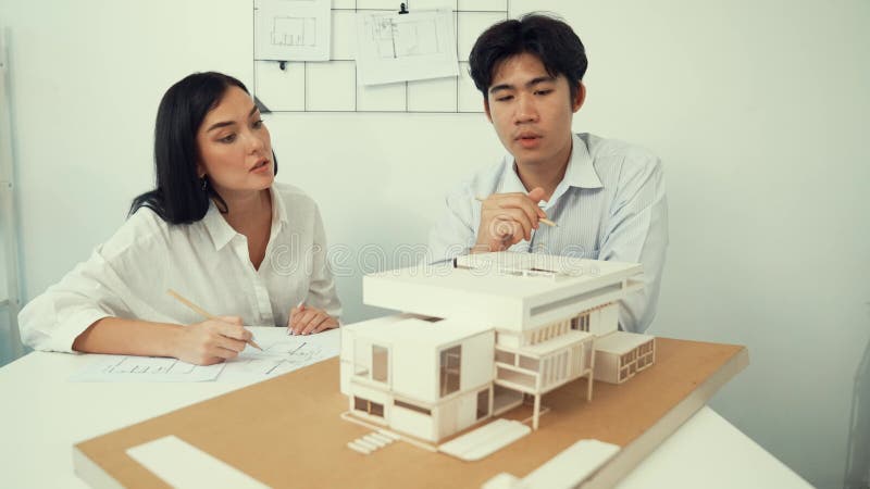 Professional Cooperate Architect Team Checking House Structure ...