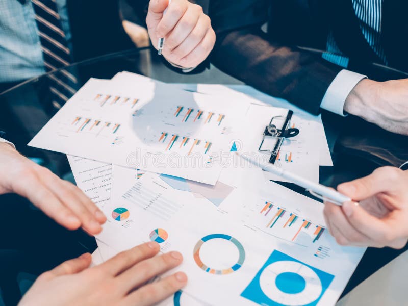Professional Cooperation Business Men Statistics Stock Photo - Image of ...