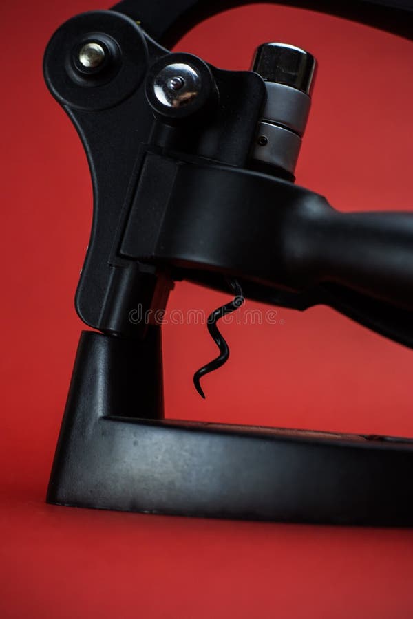 Professional Corkscrew for Opening Bottles Stock Photo - Image of ...