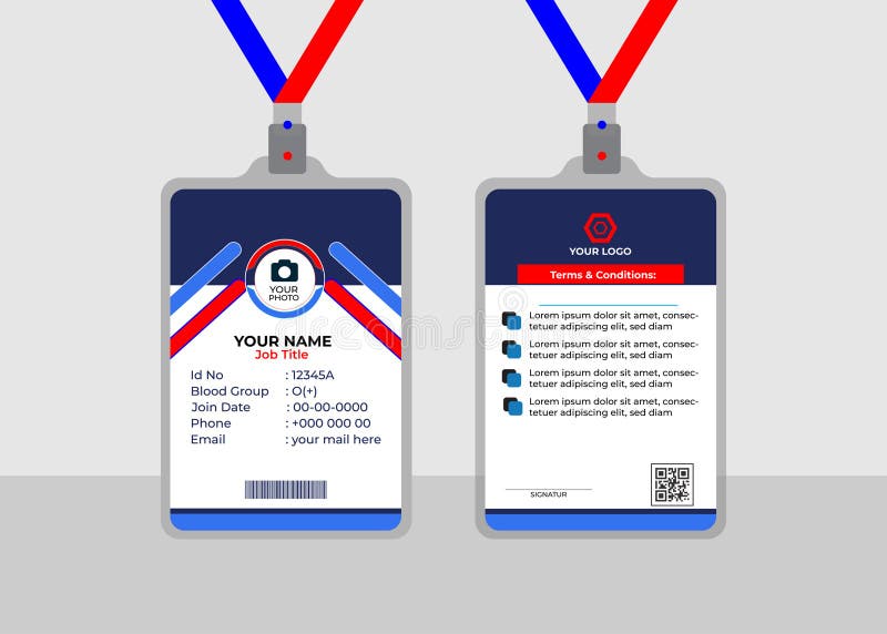 Professional Employee ID Card with Modern Layout. Sleek Business ID ...