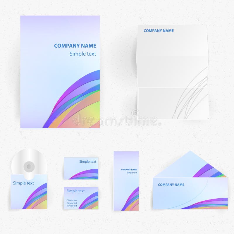 Professional Corporate Identity Set with Company Name and Sample Text ...