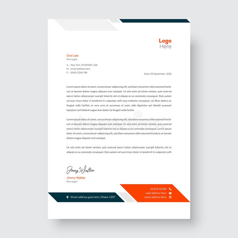 Professional Corporate Modern Letterhead Design, Creative Modern Letter ...