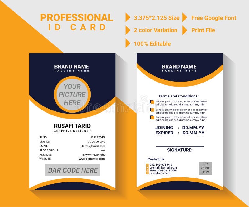 Professional Creative ID Card Design Project, Creative Unique Id Card ...