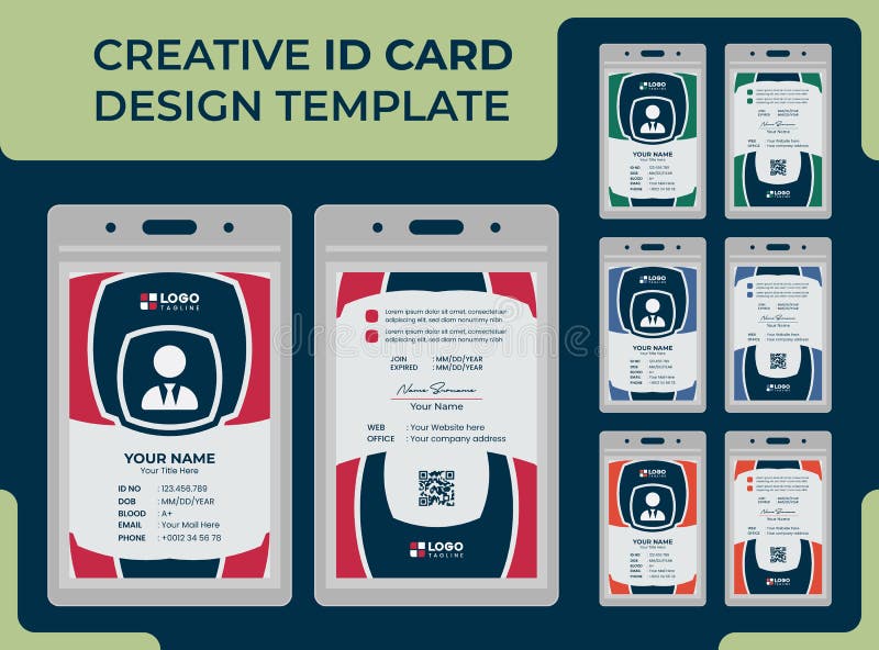 Modern Unique Id Card Design Template Stock Illustrations – 190 Modern ...