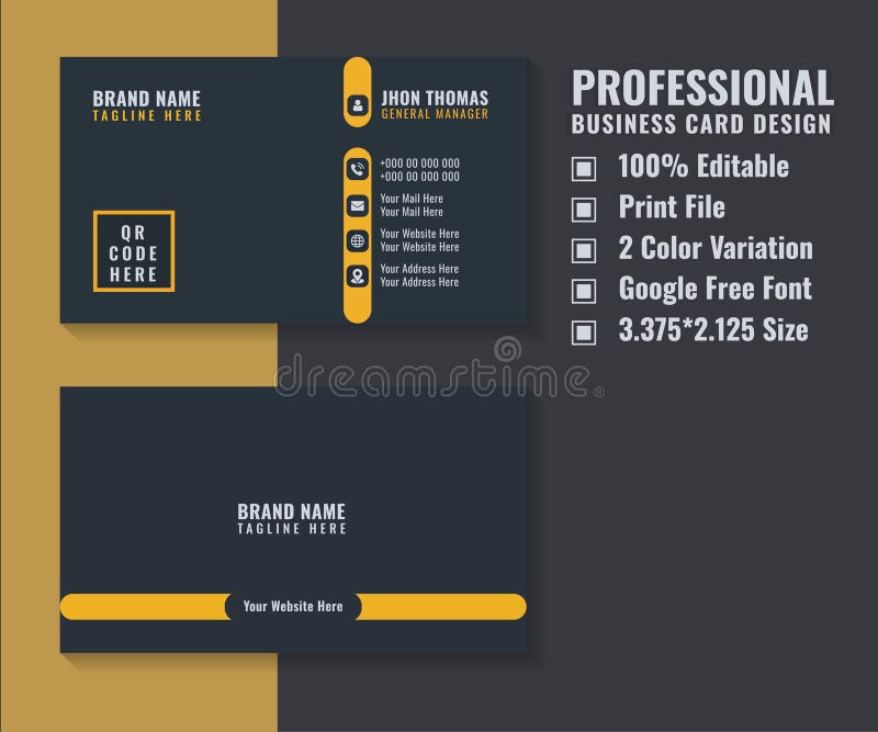 Professional Creative Outstanding Color Business Cared Design. Creative ...
