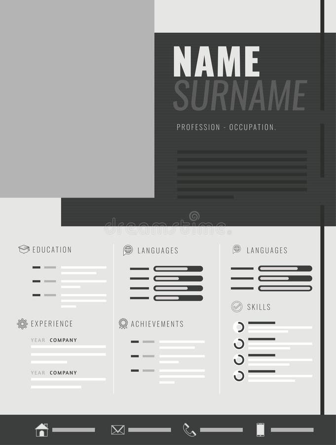 Professional Curriculum Design Stock Vector - Illustration of design ...