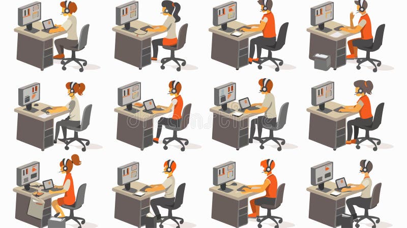 Professional Customer Support and Call Center Concept Visuals for ...