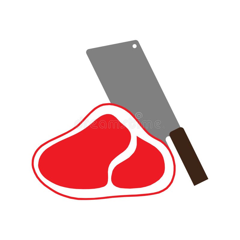 Professional Cutting Meat Icon Vector Stock Vector - Illustration of ...