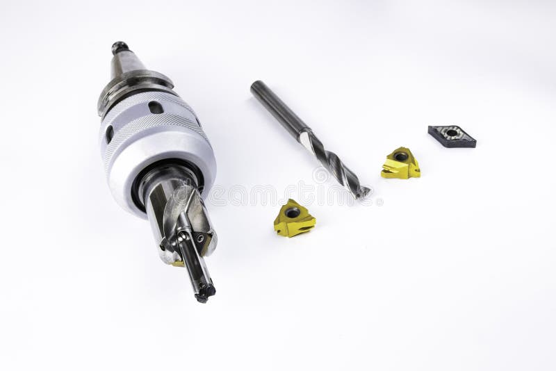 Professional Cutting Tools Set. Consists of Drill and Insert. Material ...