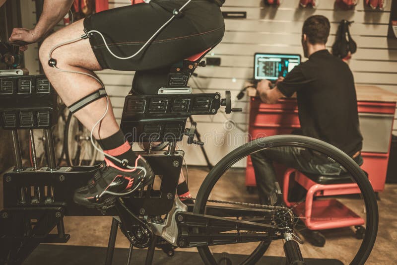 Professional Cyclist Being Tested on Body Geometry Simulator in Fit ...
