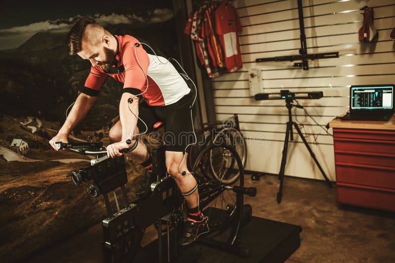 Professional Cyclist Being Tested on Body Geometry Simulator in Fit ...
