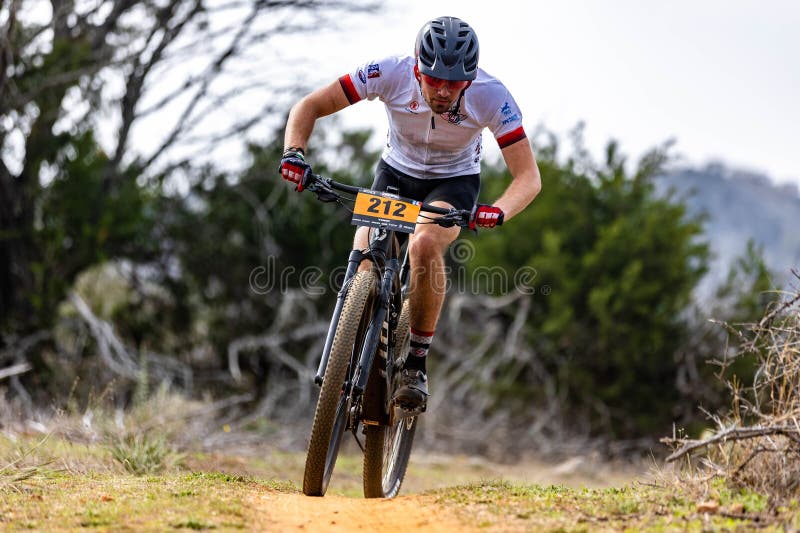 Professional Cyclist Riding a Bicycle during a Race in Burnett, the USA ...