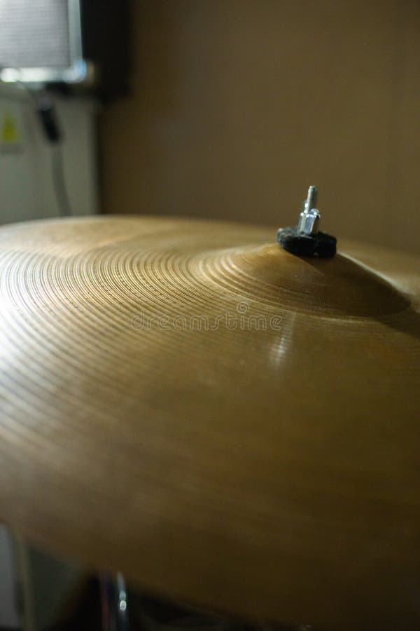 Professional Cymbals of a Drum Kit Inside a Music Studio Stock Image ...