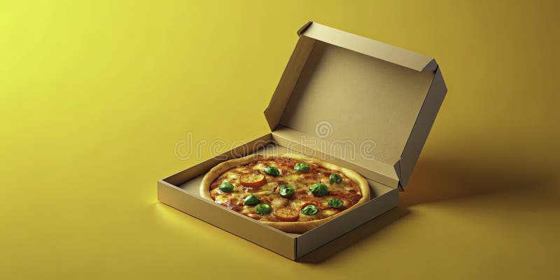 Professional 3D Pizza Box Mockup for Restaurant Branding Marketing ...