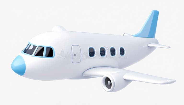 Professional 3D Render of Aeroplane on White Background Stock ...