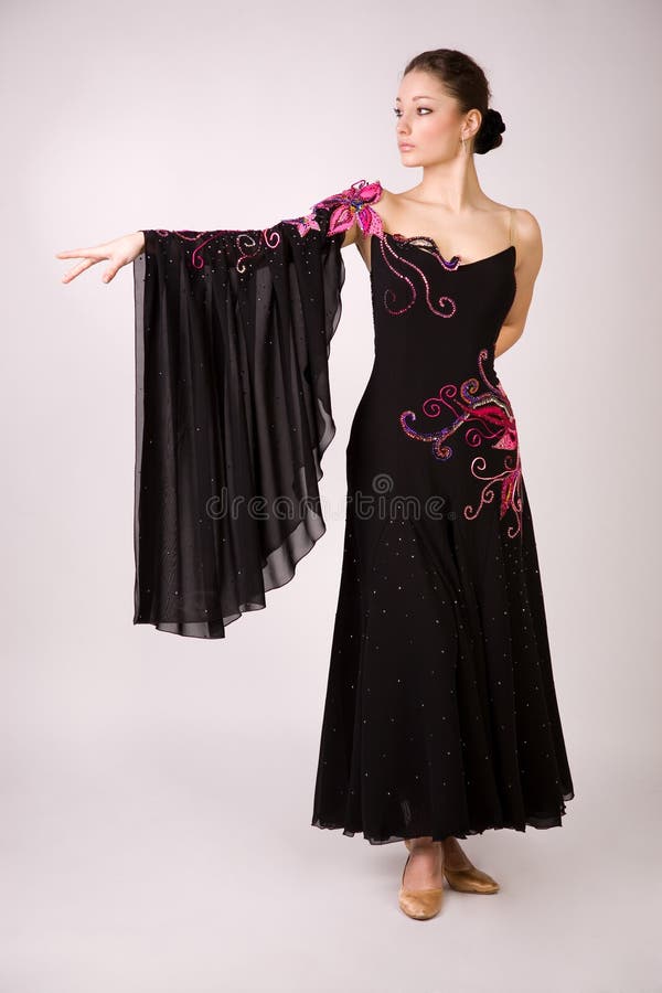 Professional Dancer Girl in White Dress Stock Photo - Image of fashion ...