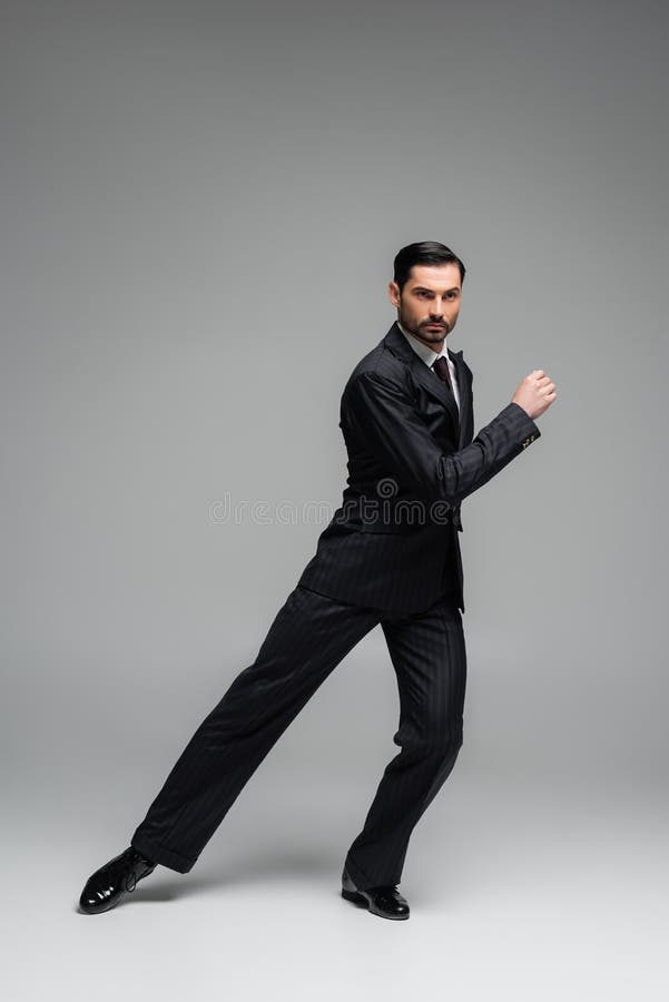 Professional Dancer in Suit Performing Tango Stock Image - Image of ...