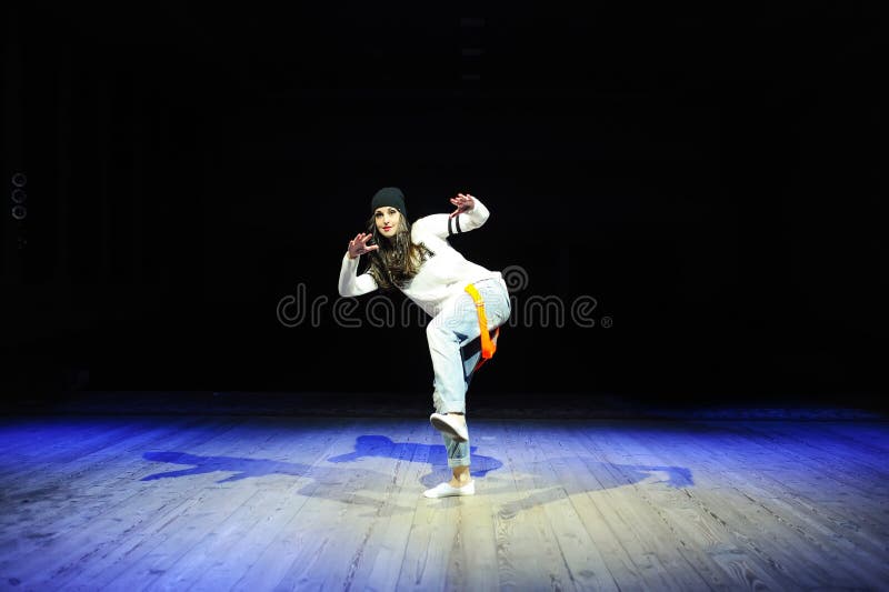 The Professional Dancer Works at a Scene Stock Image - Image of skill ...