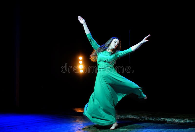 The Professional Dancer Works at a Scene Stock Image - Image of black ...