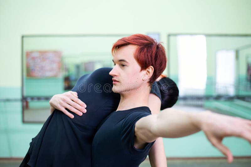 Couple of Young Ballet Dancers Performing Together Stock Photo - Image ...