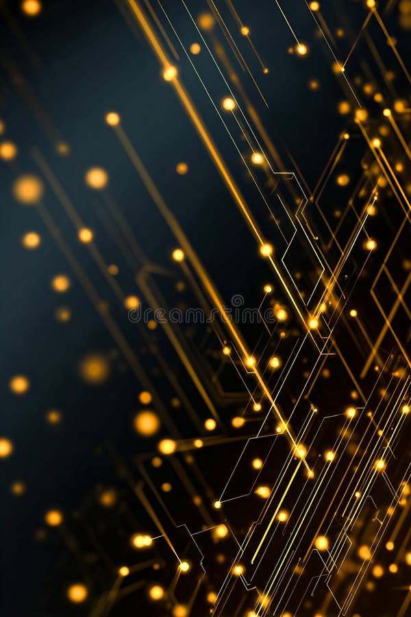 Professional Dark-themed Background Featuring Glowing Lines and ...