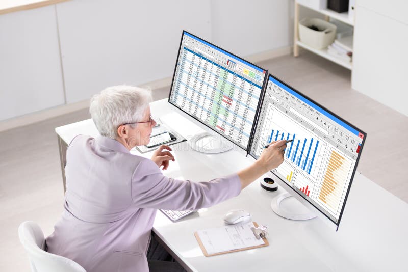 Professional Data Analyst stock image. Image of chair - 254040307