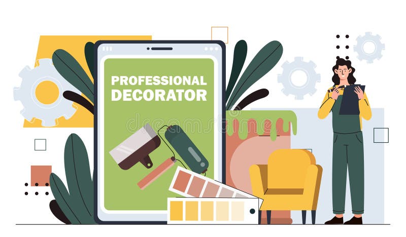 Professional Decorator Designer Vector Concept Stock Vector ...